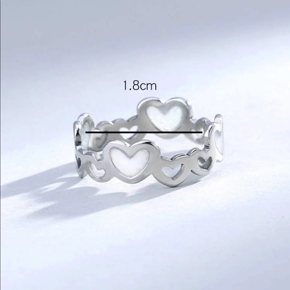 unb | Jewelry | Glow In The Dark Stainless Steel Heart Pattern Ring | Poshmark